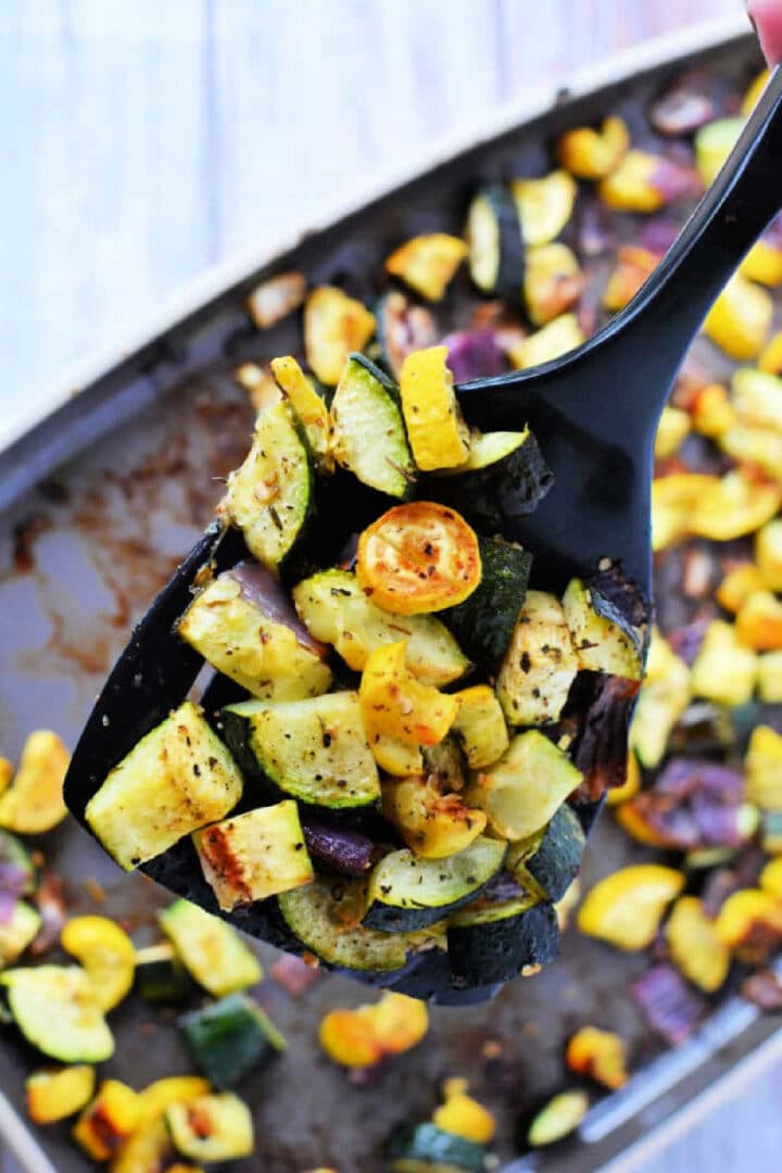 Roasted Zucchini and Squash (and Onions)