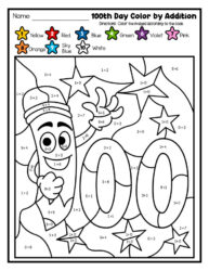 Free 100 Days of School Printables - 100 Days Color by Number