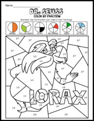 Dr Seuss Coloring Pages - Dr Seuss Color by Number PDF Sheets