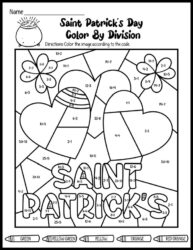 Free St Patricks Day Color by Number Printables for Kids PDF