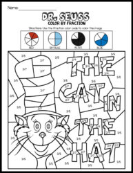 Dr Seuss Coloring Pages - Dr Seuss Color by Number PDF Sheets