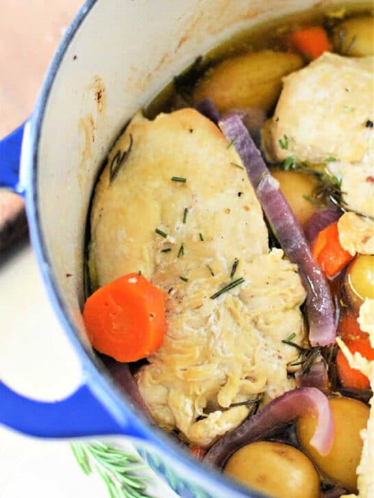 Pot Roast Chicken - Chicken in a Pot - Chicken Pot Roast in Oven