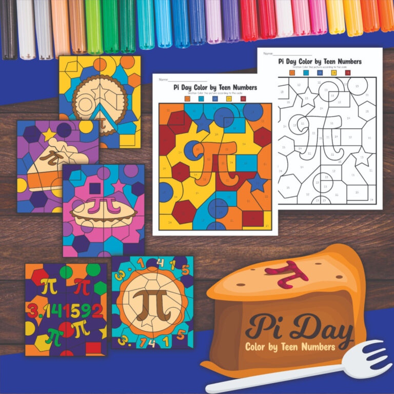 Free Pi Day Activities Coloring Pages - Pi Color by Number PDF