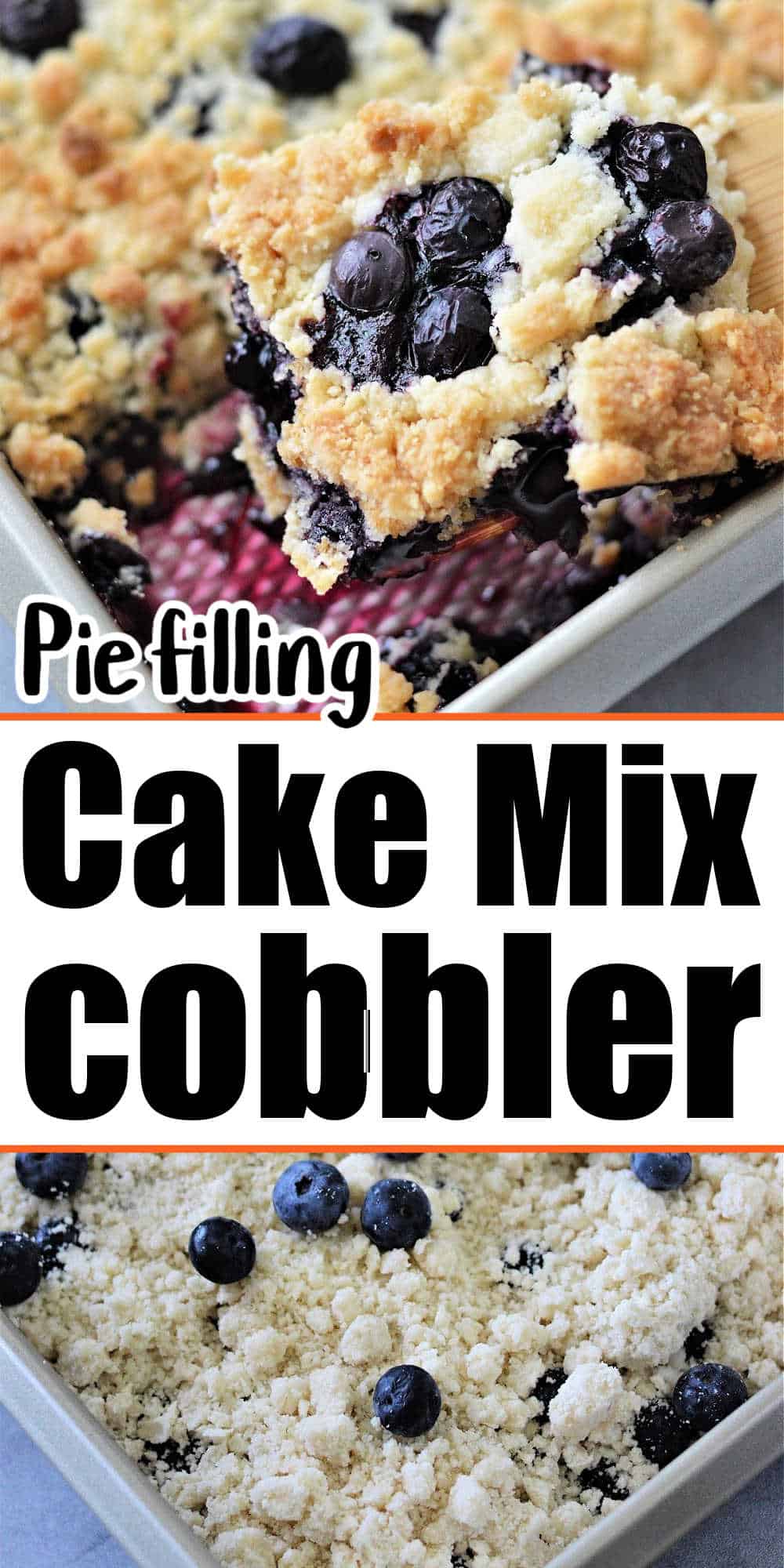 Blueberry Cobbler with Cake Mix - Blueberry Cake Mix Dump Cake
