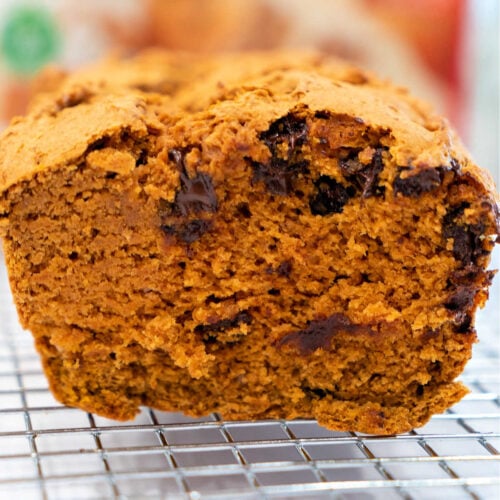 Pumpkin Bread with Spice Cake Mix (2 Ingredients)