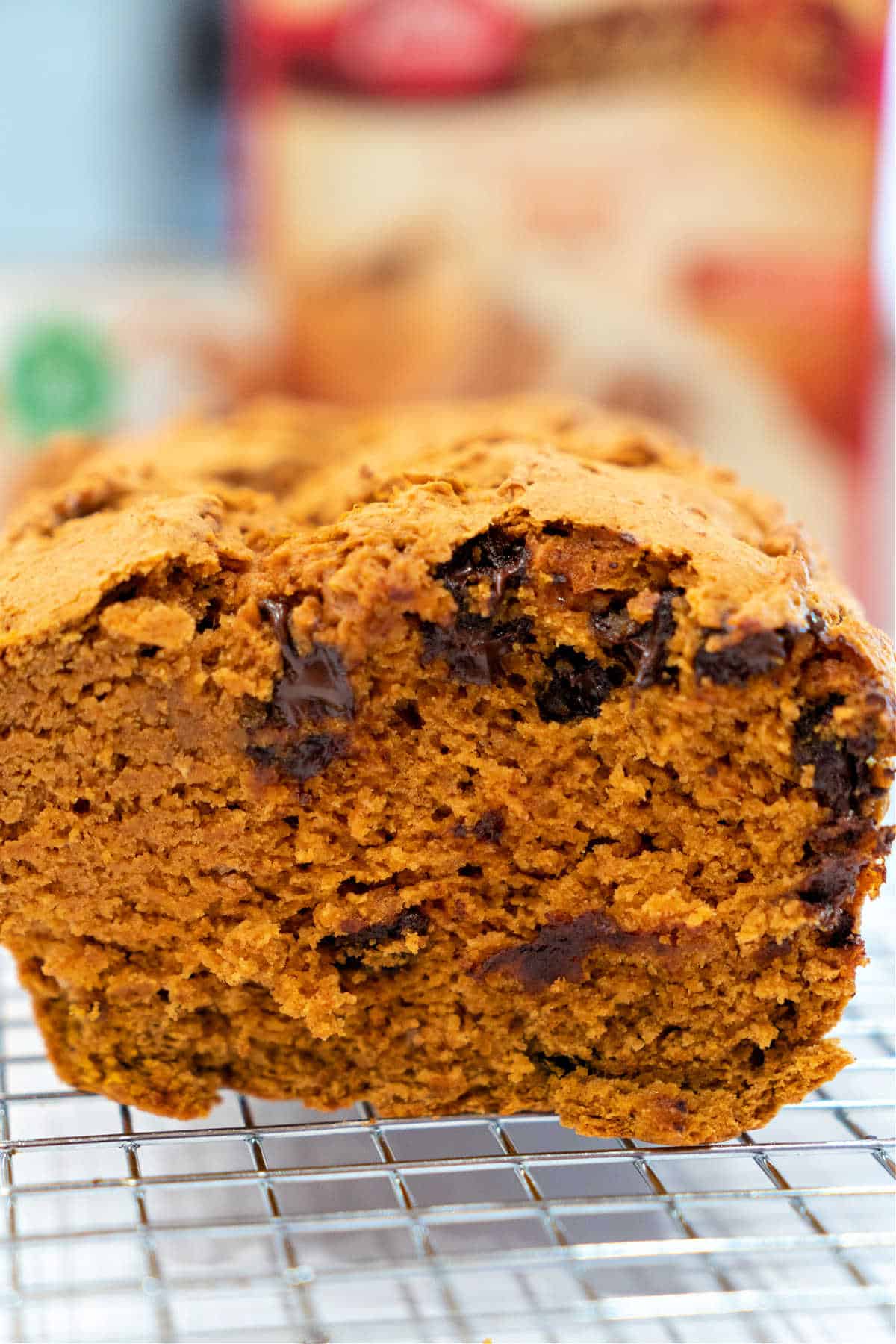 Pumpkin Bread with Spice Cake Mix (2 Ingredients)