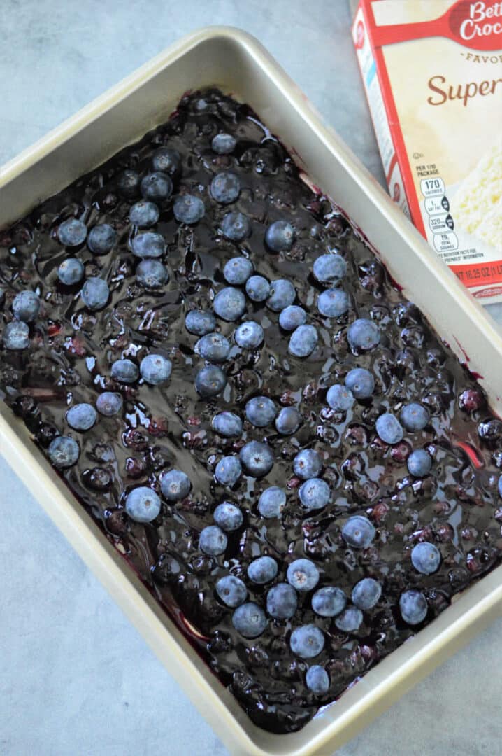 Blueberry Cobbler with Cake Mix - Blueberry Cake Mix Dump Cake