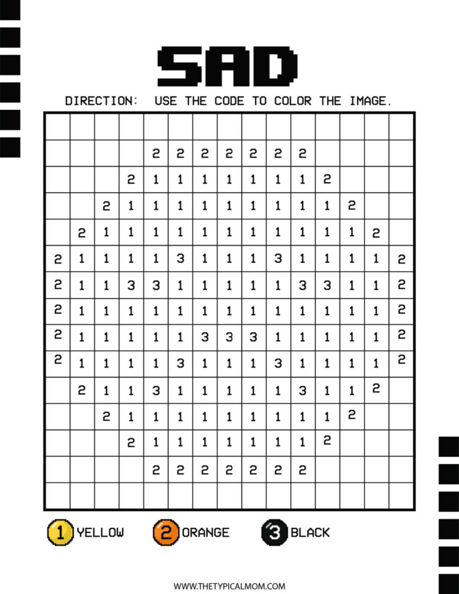 Cute Pixel Art (Free Printables - Emojis)