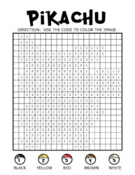 Free Pokemon Pixel Art - Eevee Pokemon Coloring Pages