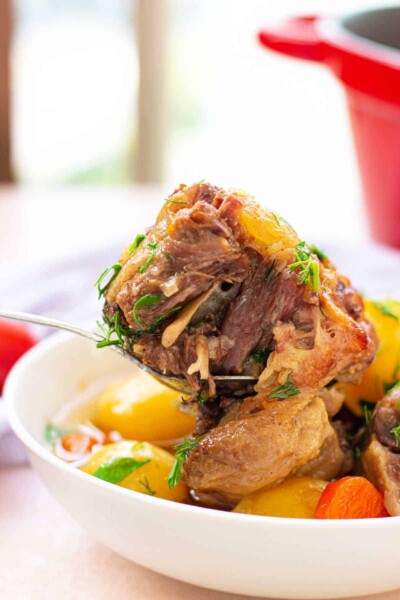 Dutch Oven Oxtail Soup (with Potatoes)