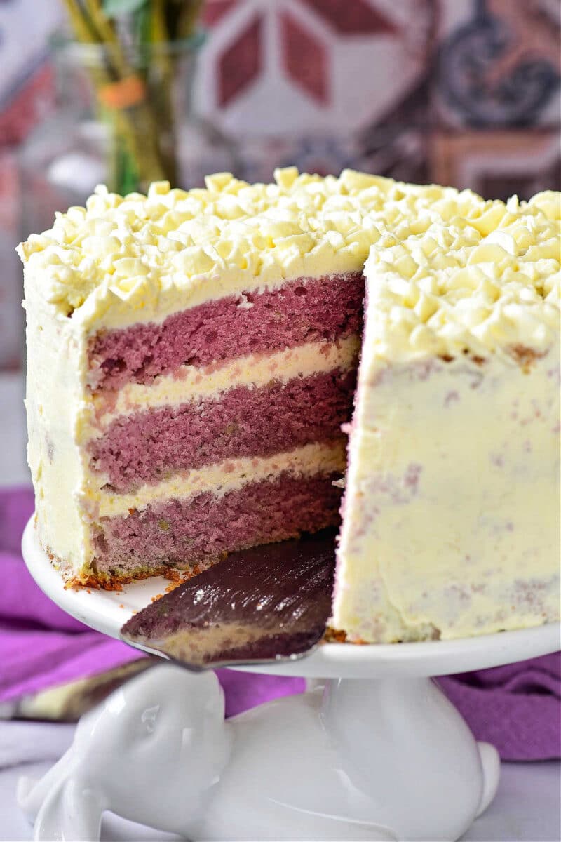 How to Make a Layered Purple Cake Easy - Homemade - Cake Mix