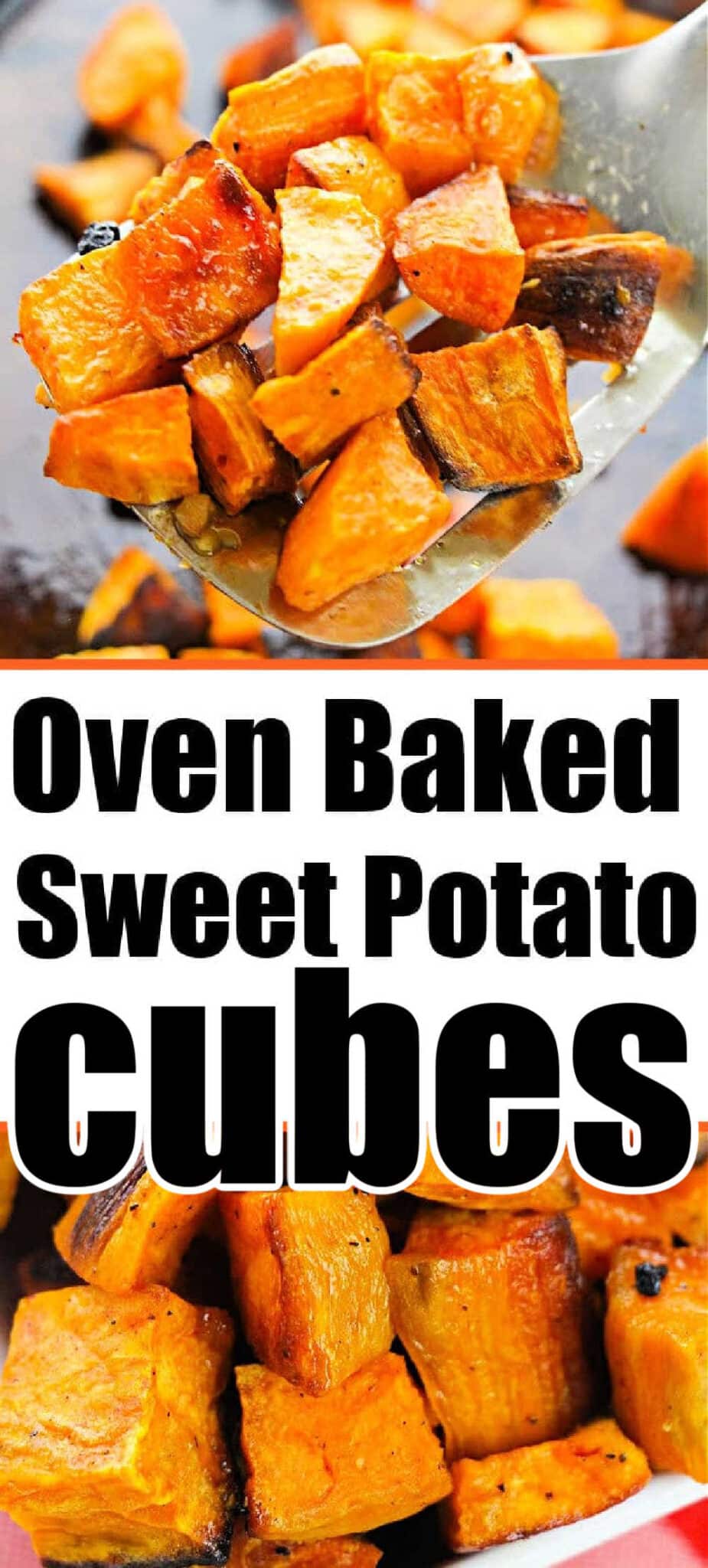 Cubed Sweet Potatoes in Oven (at 425)
