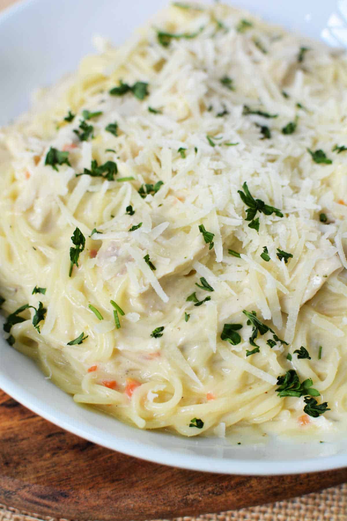 Angel Crockpot Chicken (with Cream of Chicken Soup)