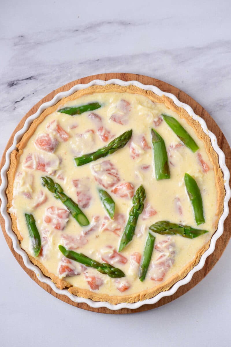 Salmon Quiche Recipe (with Raw Salmon)