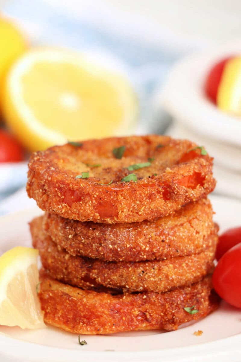 Fried Red Tomatoes (with Cornmeal)