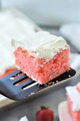 Fresh Strawberry Poke Cake with Cake Mix