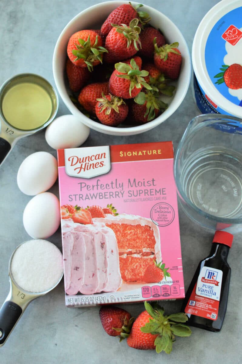 Fresh Strawberry Poke Cake with Cake Mix