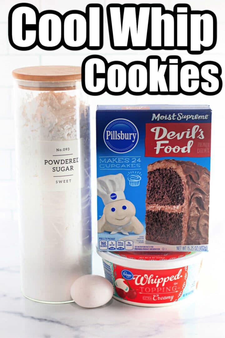 3 Ingredient Cake Mix Cool Whip Cookies - Chocolate, Strawberry