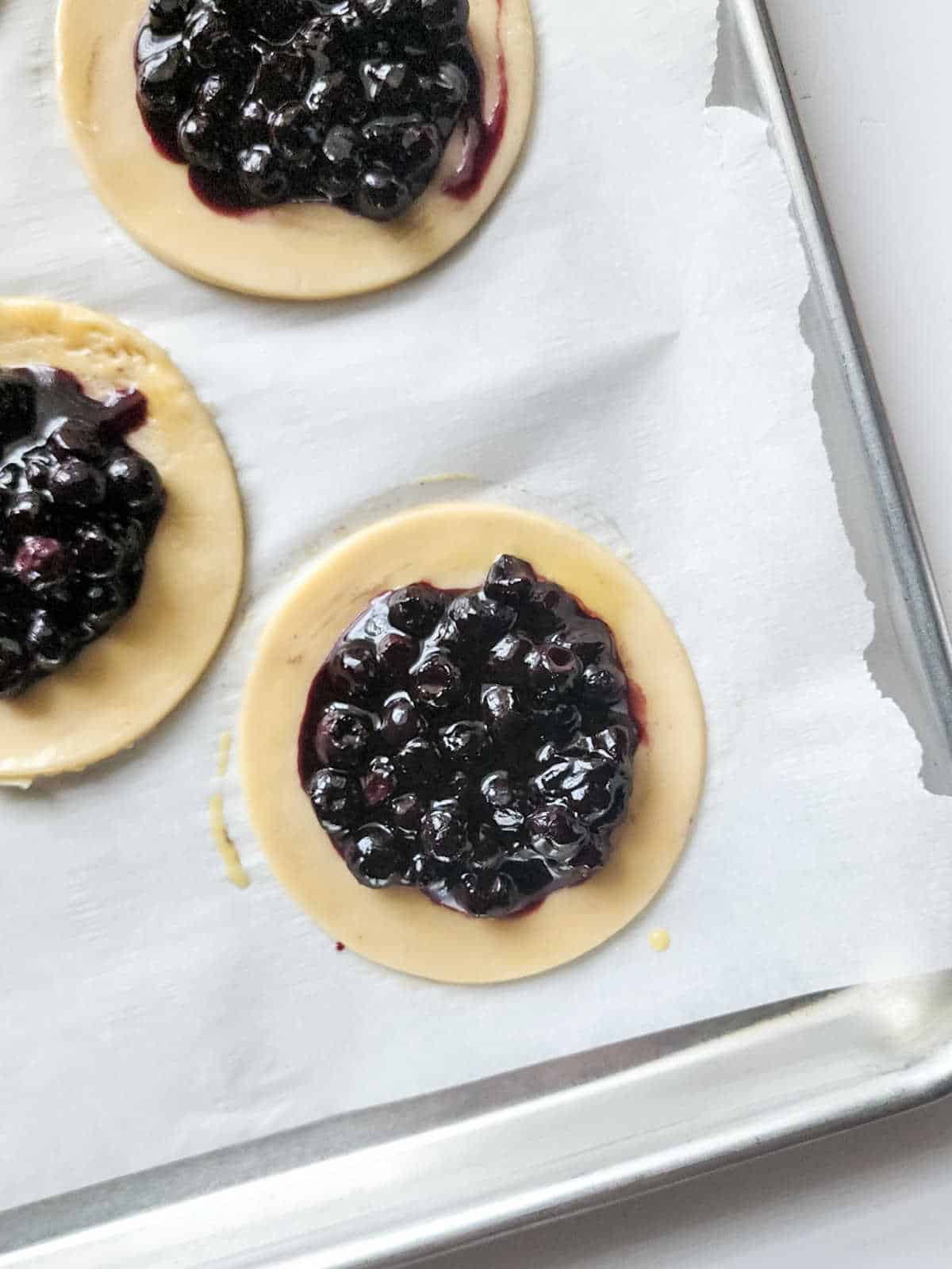 Baked or Air Fryer Blueberry Hand Pies with Refrigerated Pie Crust
