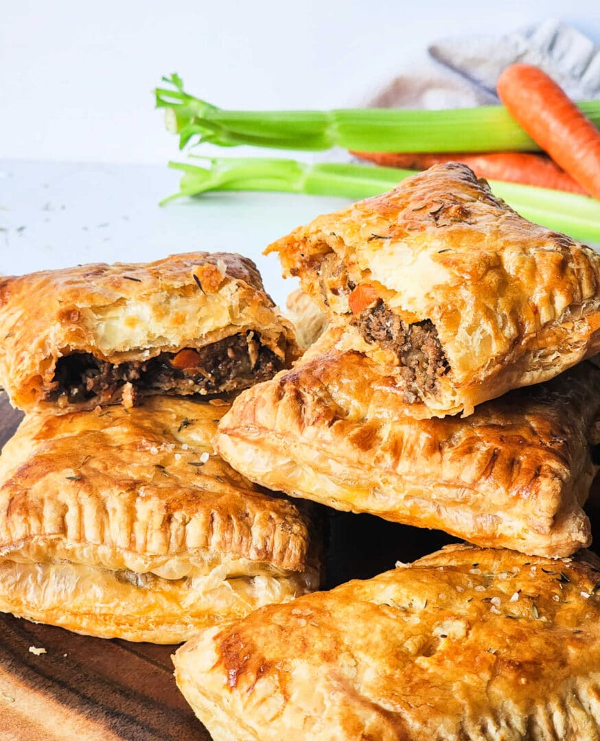 Ground Beef Hand Meat Pies (with Puff Pastry)