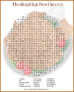 Free Thanksgiving Word Search (PDF Printable)