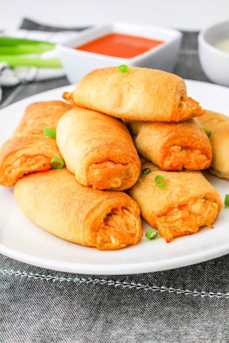Spicy Buffalo Chicken Rolls Ups - Rotisserie Stuffed Crescent Rolls