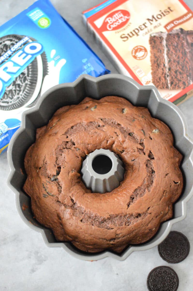 Oreo Bundt Cake (with Cake Mix)