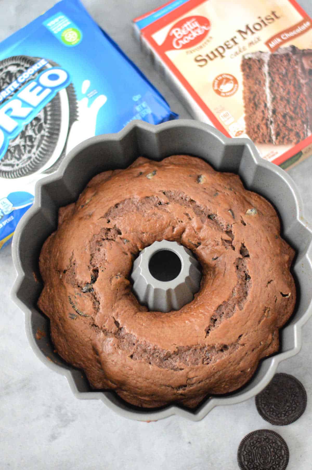 Oreo Bundt Cake (with Cake Mix)