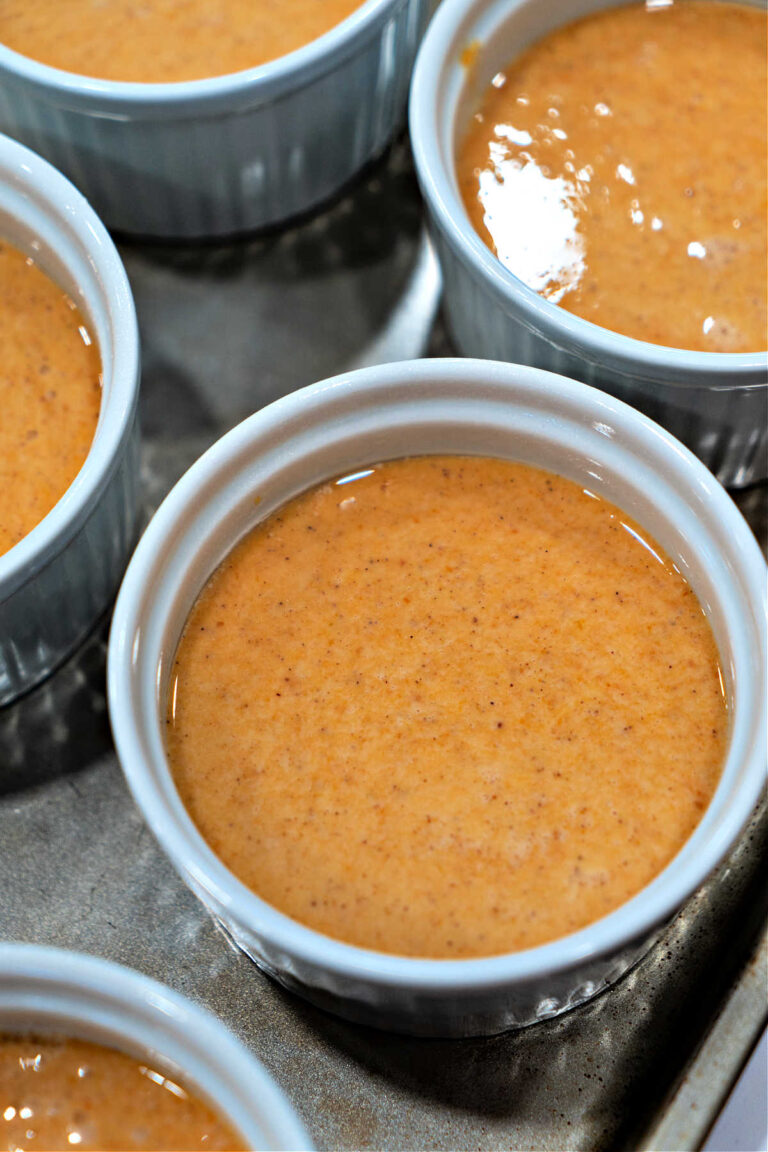 Pumpkin Pie in Ramekins - Leftover Pumpkin Puree Recipe