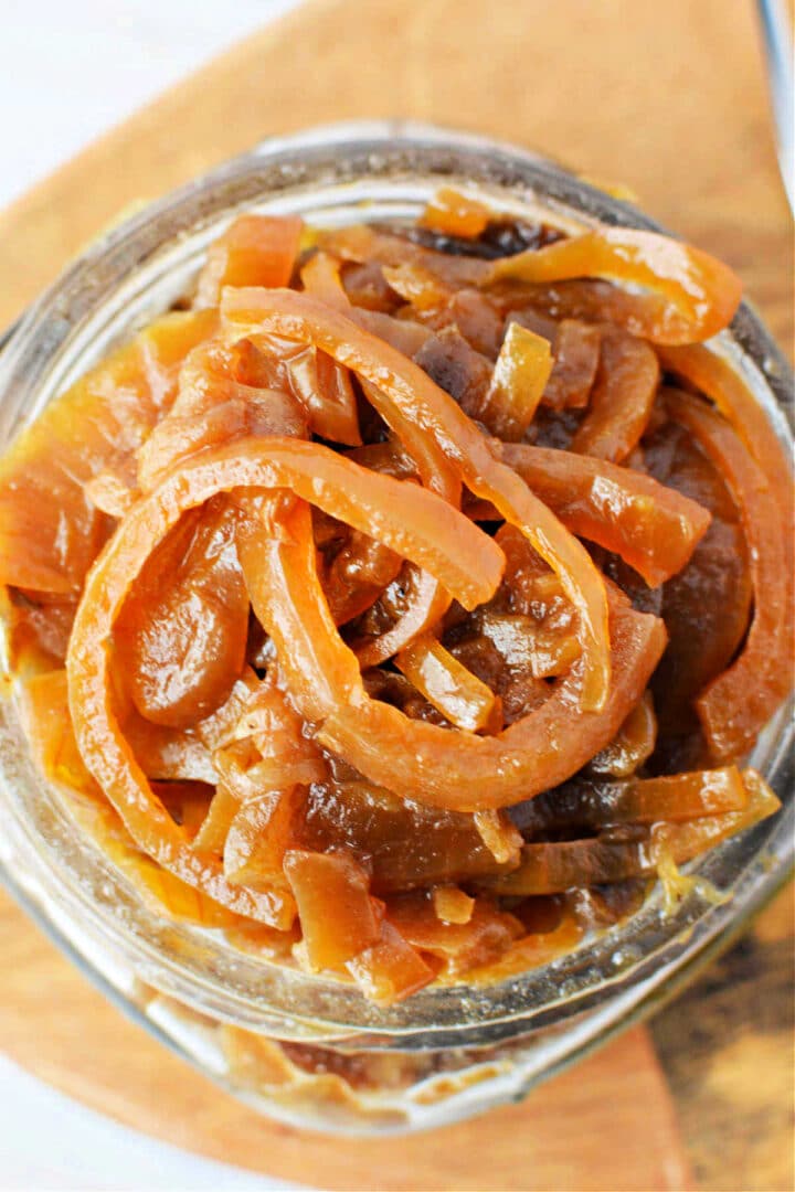 Slow Cooker Caramelized Onions (on High or Low)