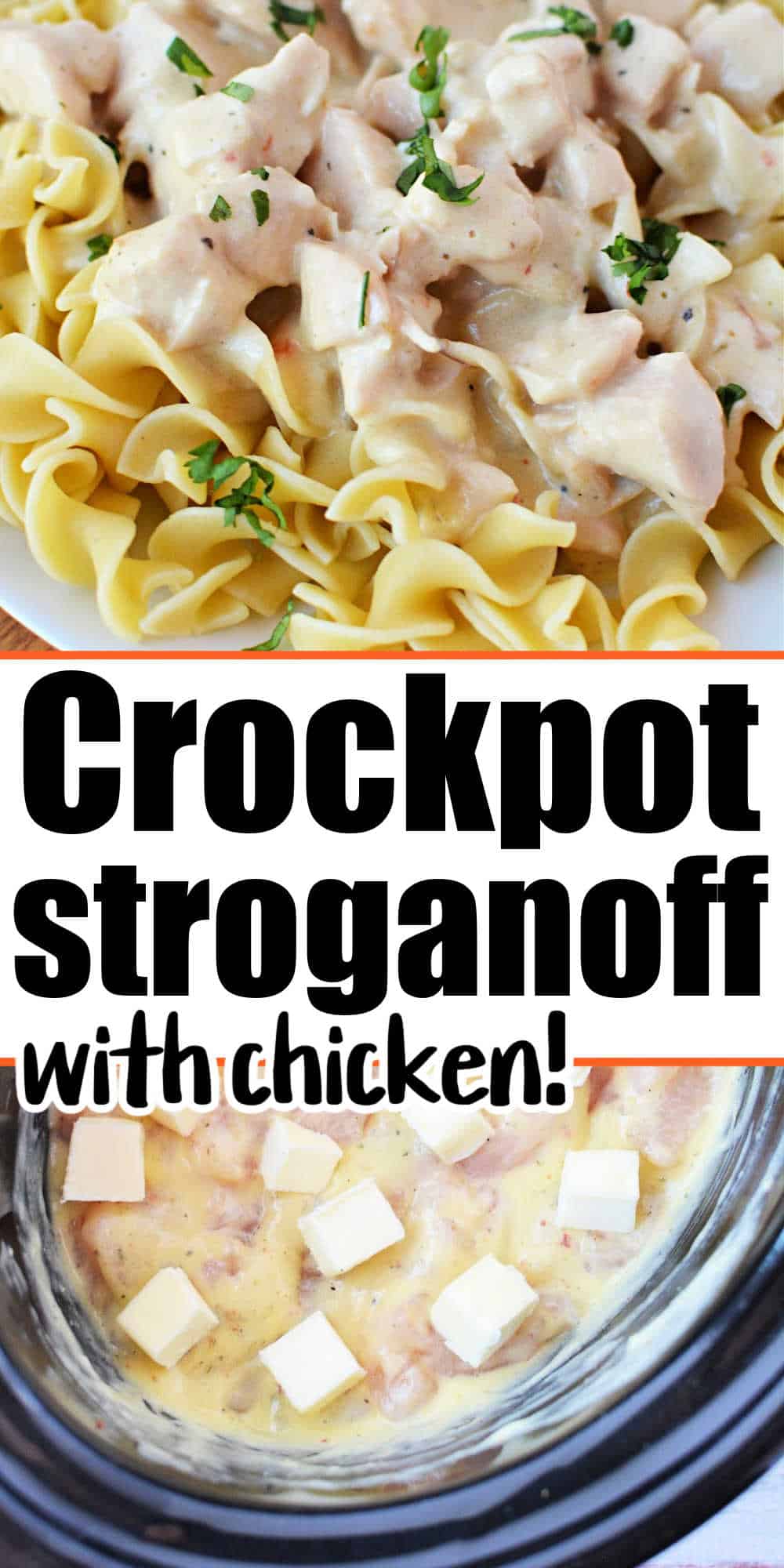Slow Cooker Chicken Stroganoff (with Cream of Chicken)