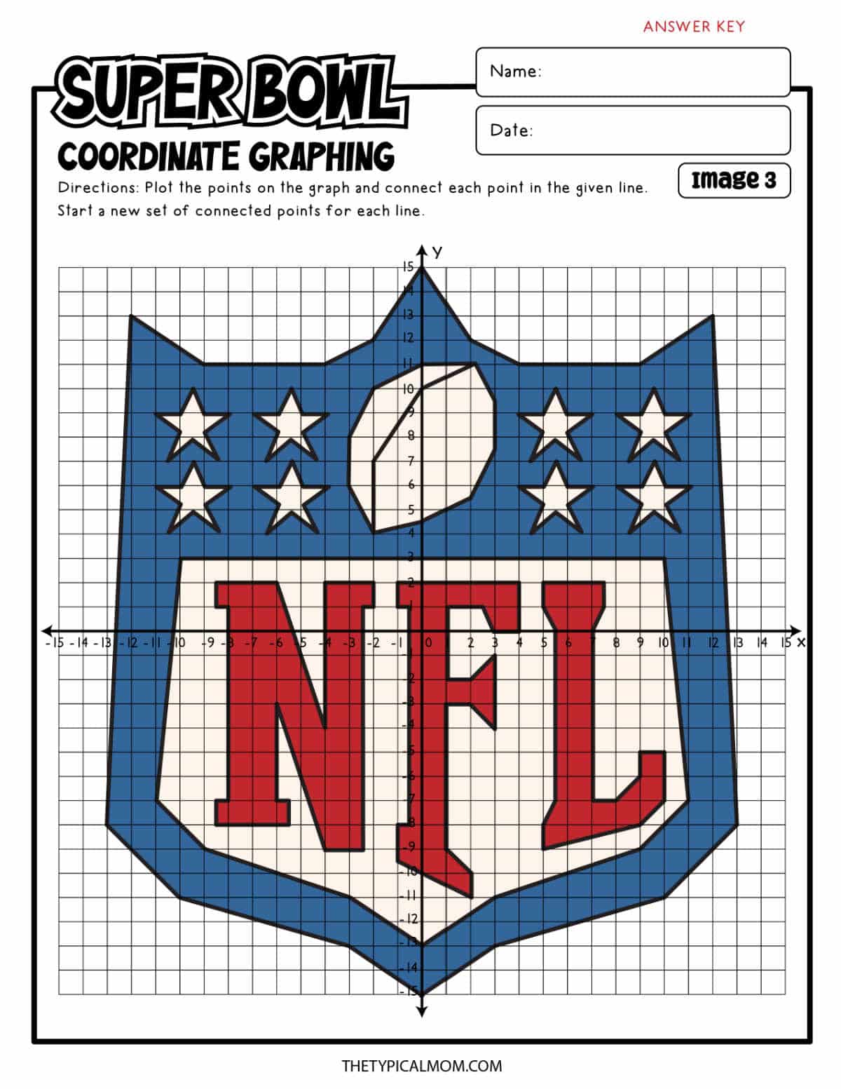 Free Football Coloring Pages - Super Bowl Color by Number Page