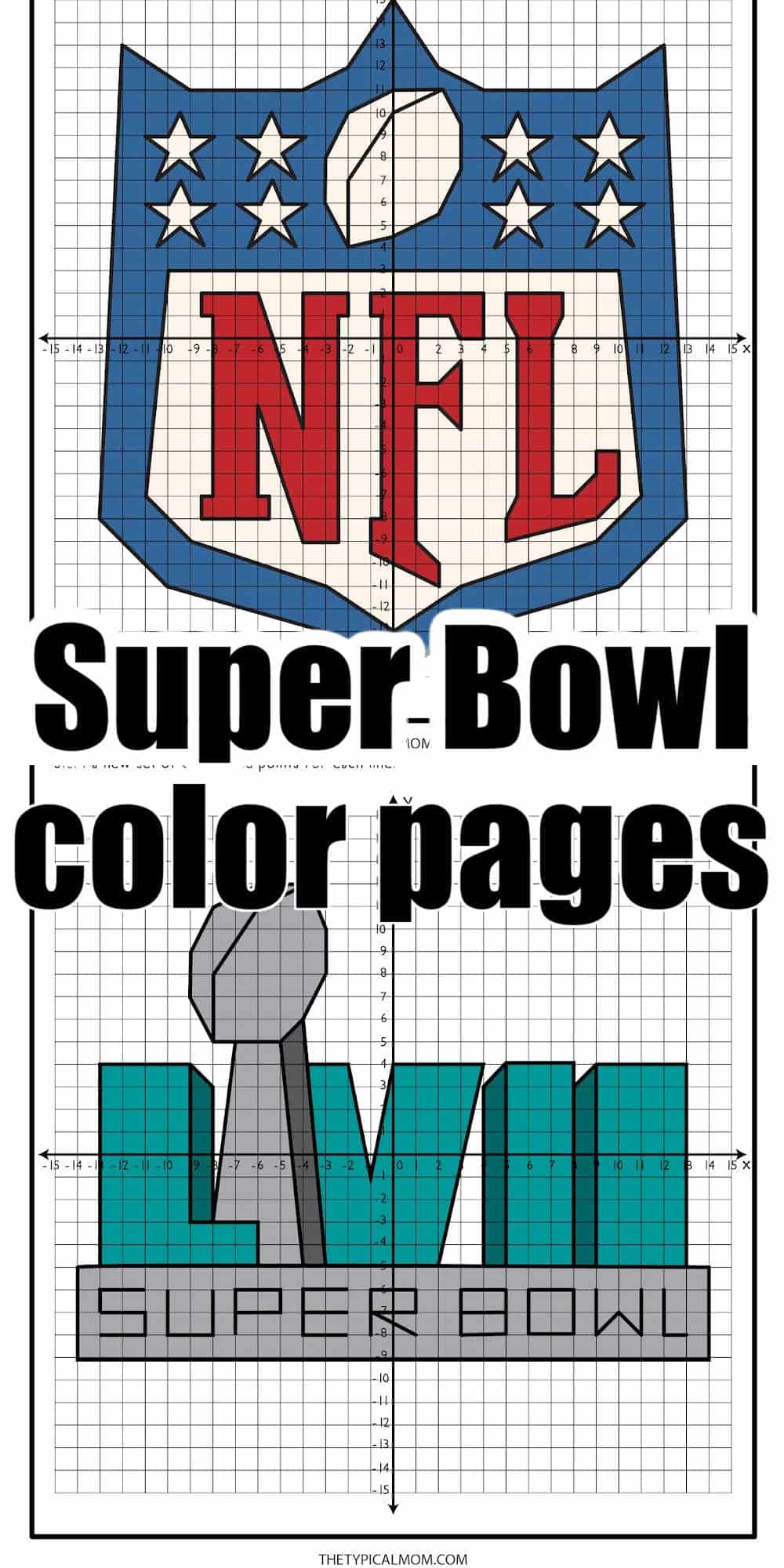 Free Football Coloring Pages - Super Bowl Color by Number Page