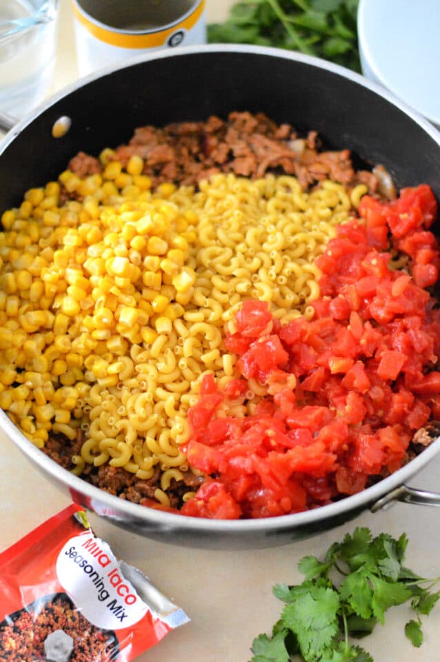 Homemade Taco Hamburger Helper - Skillet Cheeseburger Helper