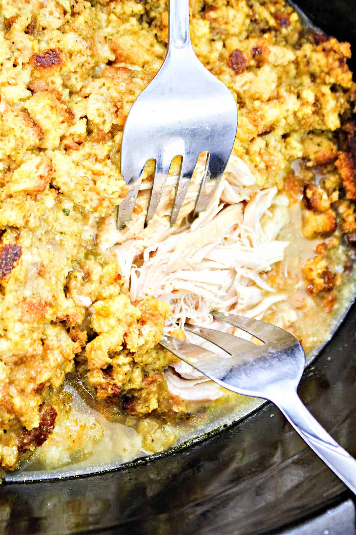 Chicken and Stuffing Crockpot - Casserole Recipe