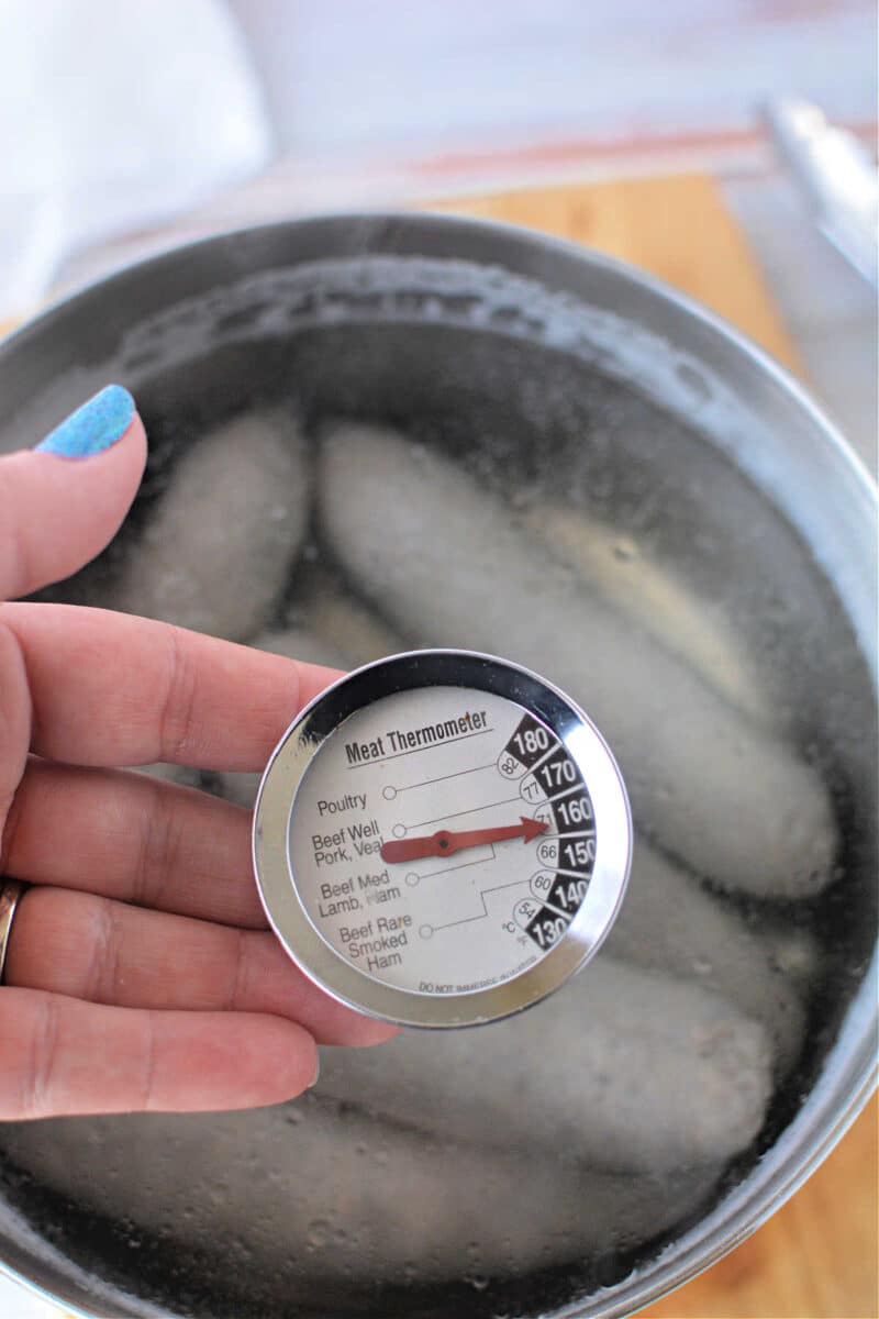 How Long to Boil Brats - Boiled Brats on Stove - Bratwurst Boil