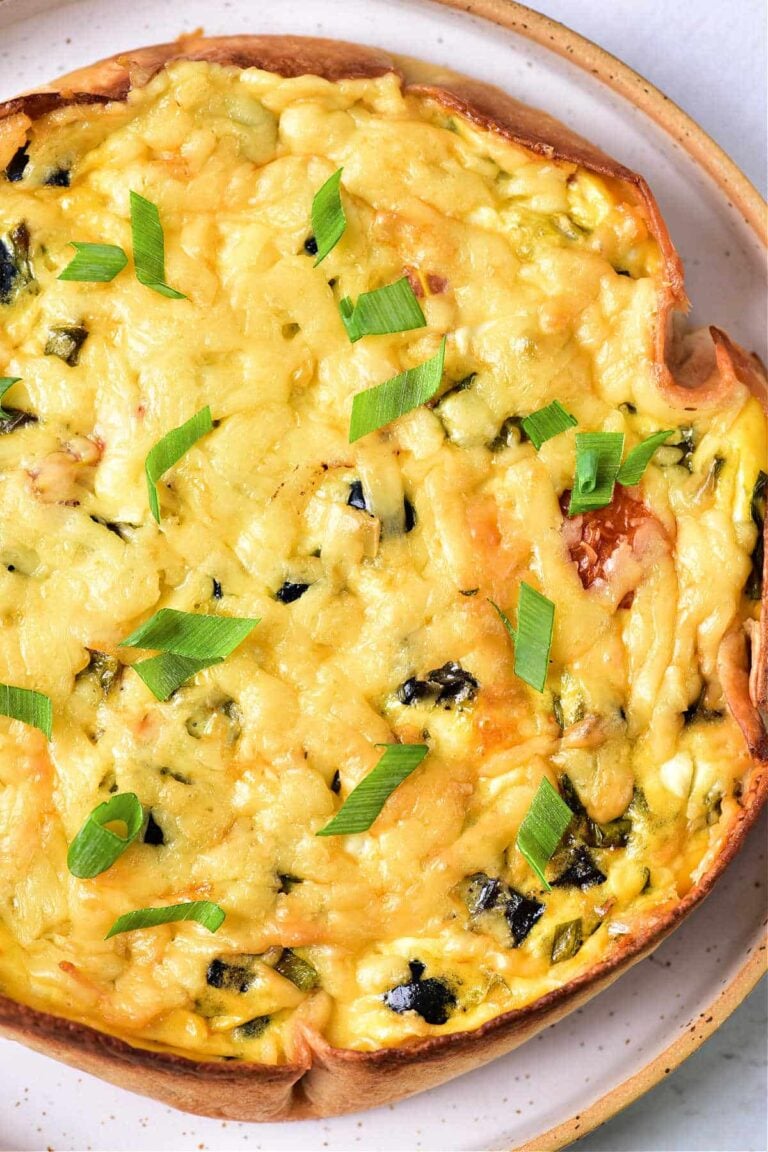 Cottage Cheese Quiche (Tortilla Crust)