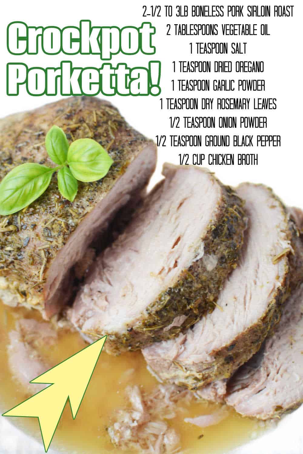 Crockpot Porketta Roast Recipe (with Gravy)