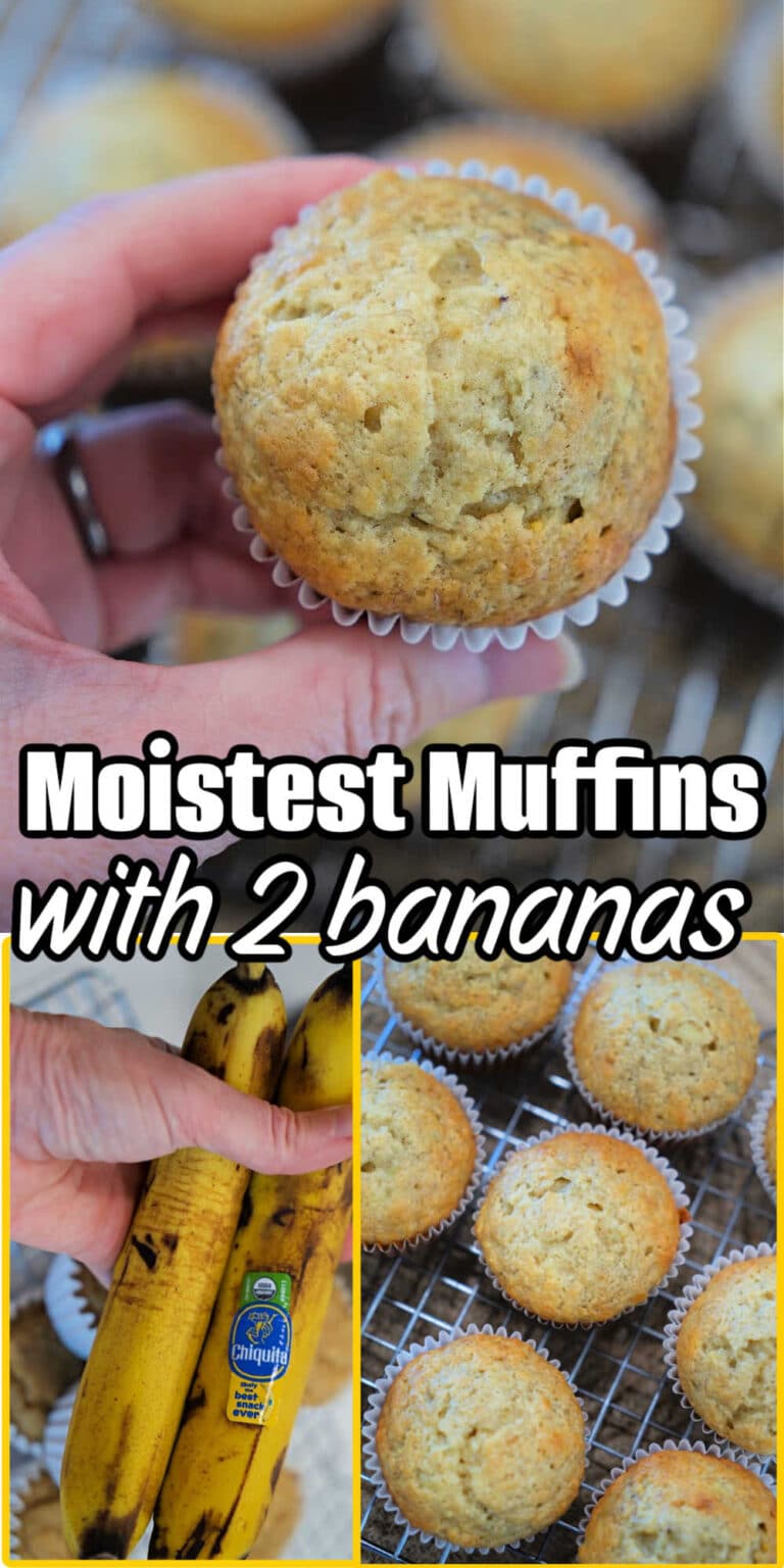 2 Banana Muffin Recipe (with Sour Cream)